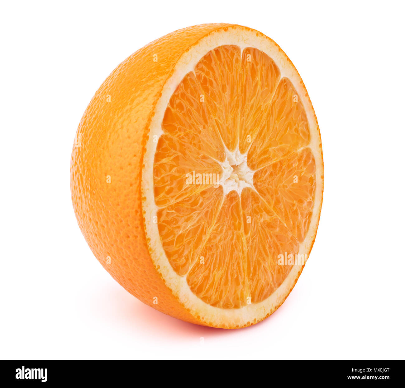 Half of orange isolated Stock Photo - Alamy