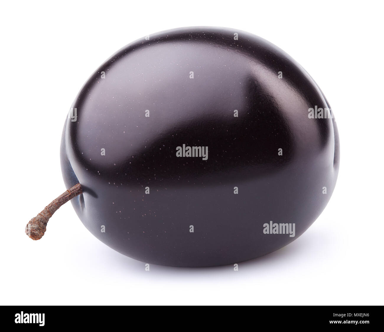 Fresh blue plum isolated on white Stock Photo - Alamy