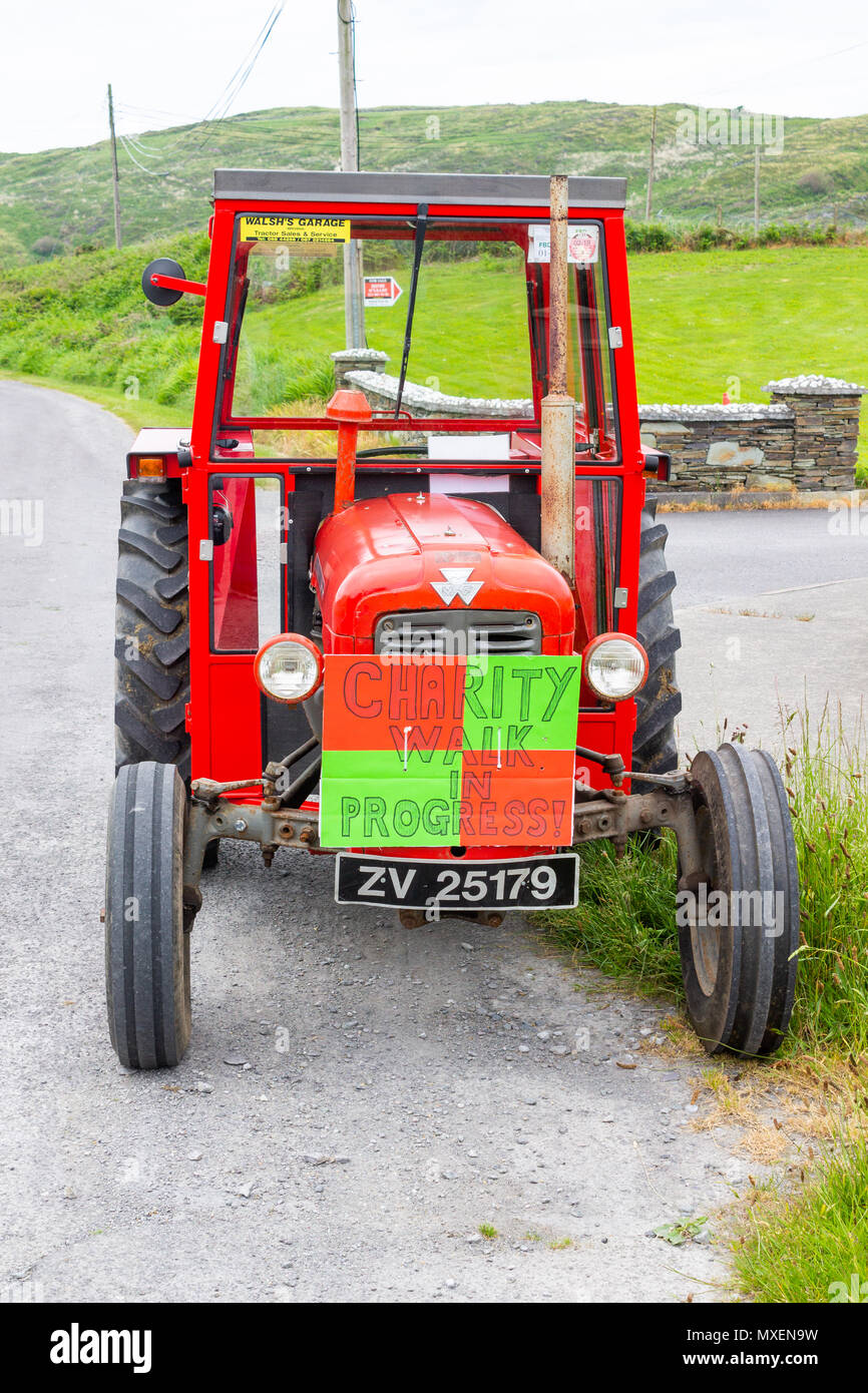 massey ferguson 35x tractor in bright red paintwork Stock Photo - Alamy