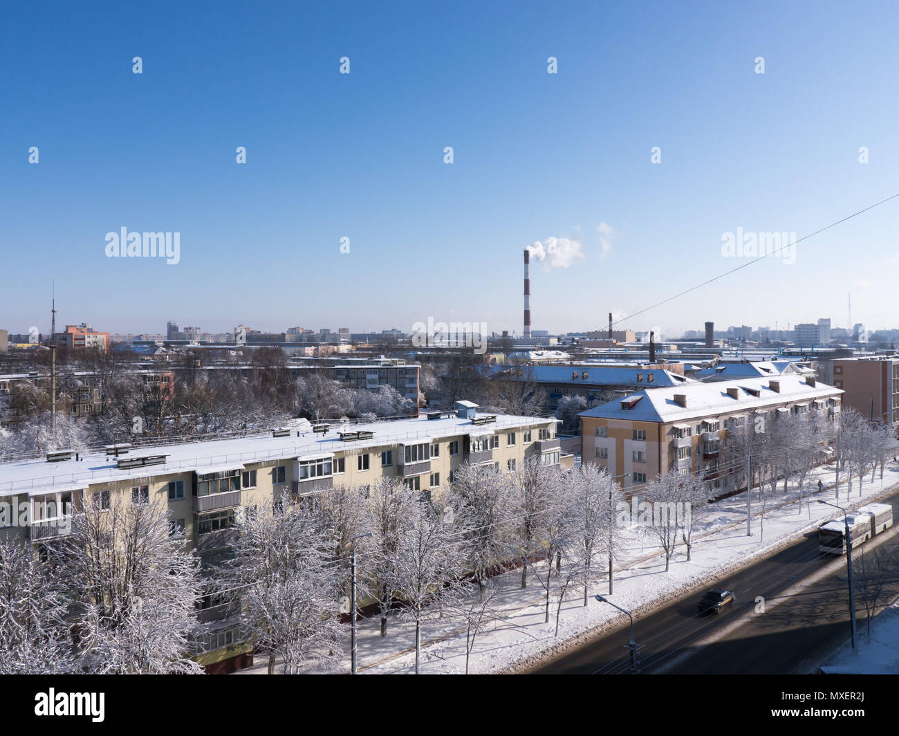 The city outdoor Factory chimneys Stock Photo - Alamy