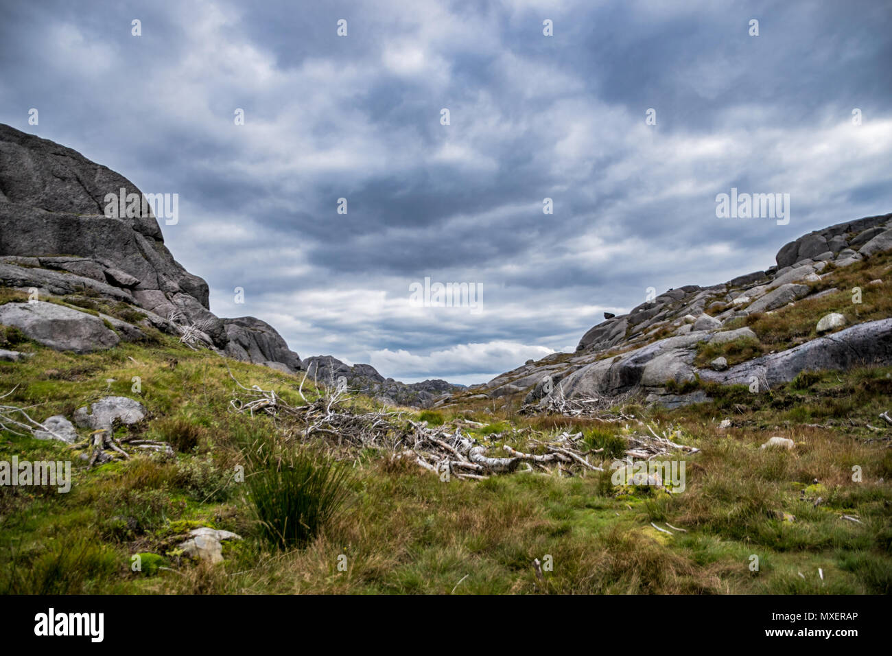 Bad weather Norway landscape rough hiking Stock Photo - Alamy