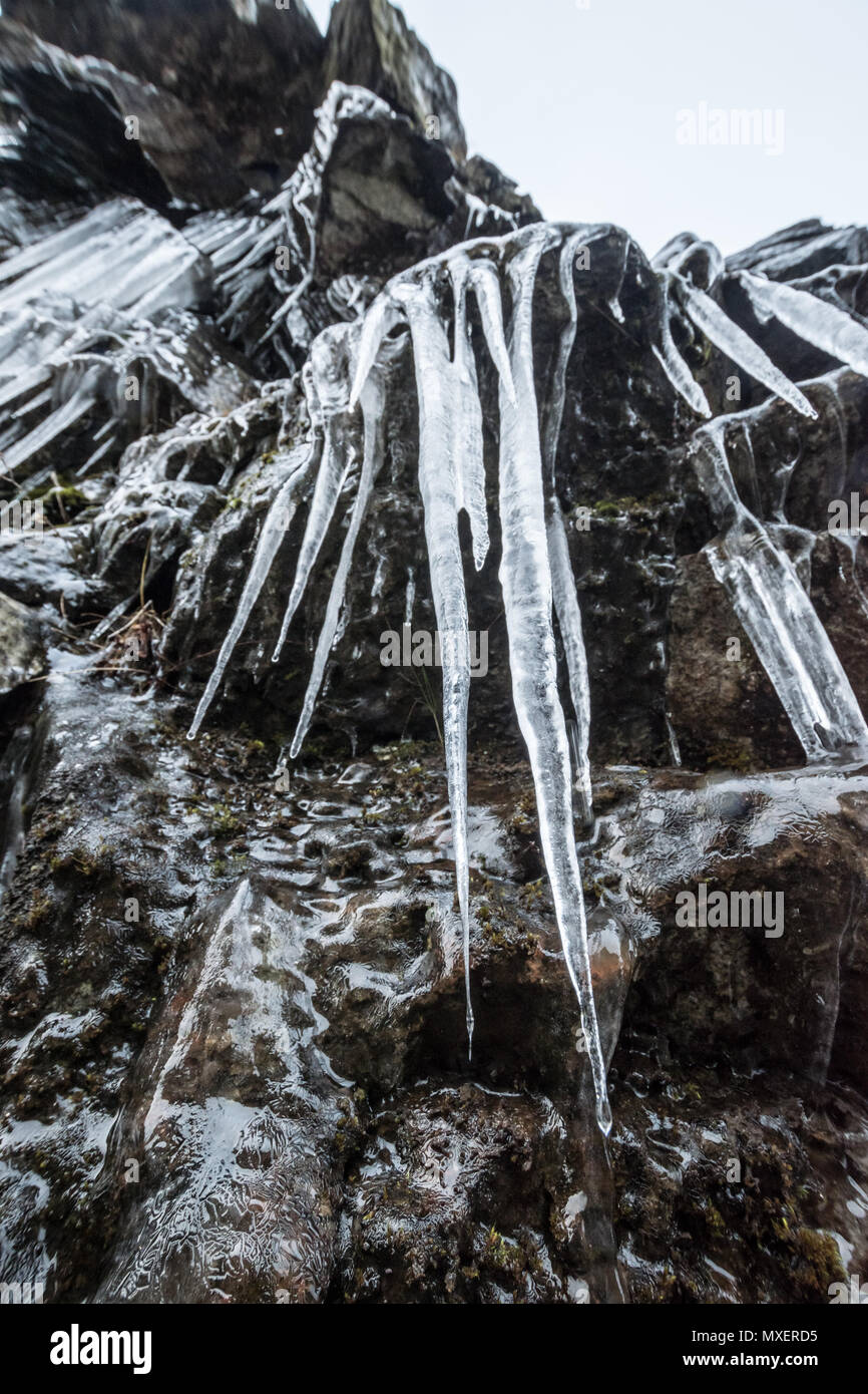 Icicle hanging from rock hi-res stock photography and images - Alamy