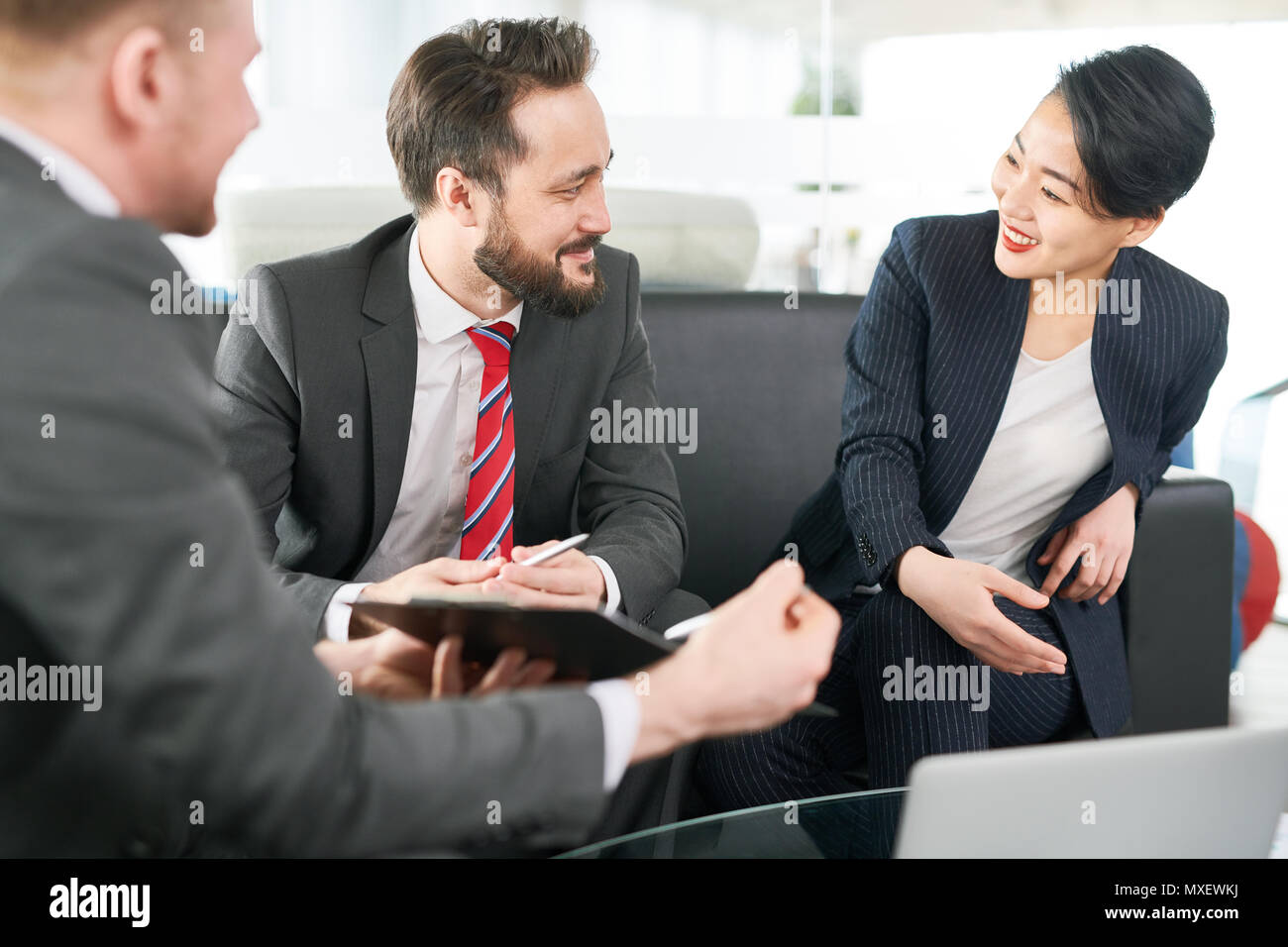Brainstorming on Joint Project Stock Photo - Alamy