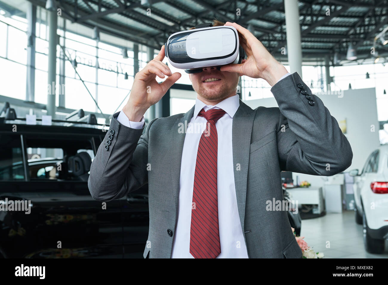 Virtual Test-Drive of Automobile Stock Photo - Alamy