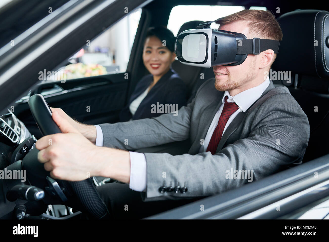 Woman learning drive hi-res stock photography and images - Alamy
