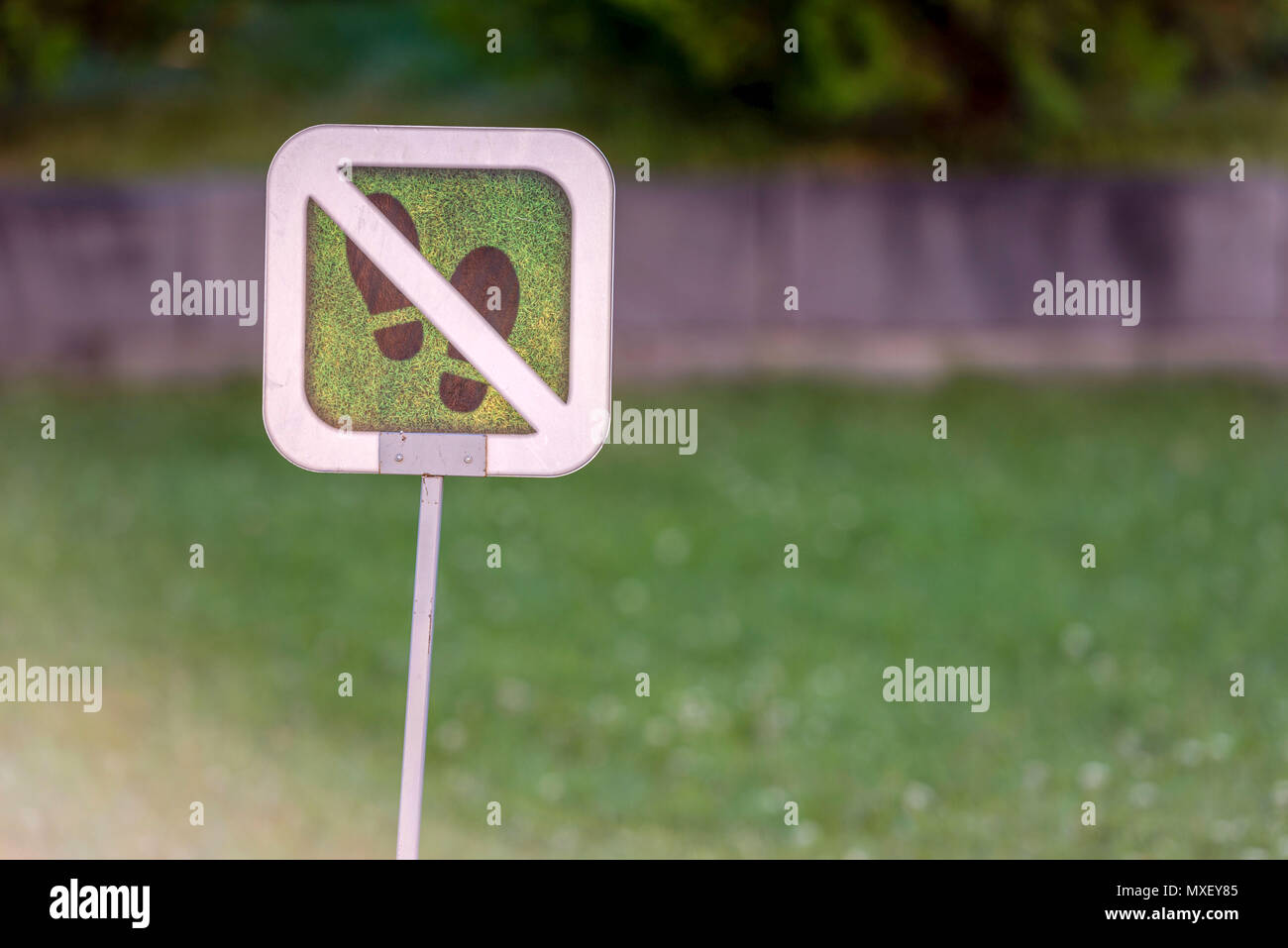 Warning sign board walk hi-res stock photography and images - Alamy