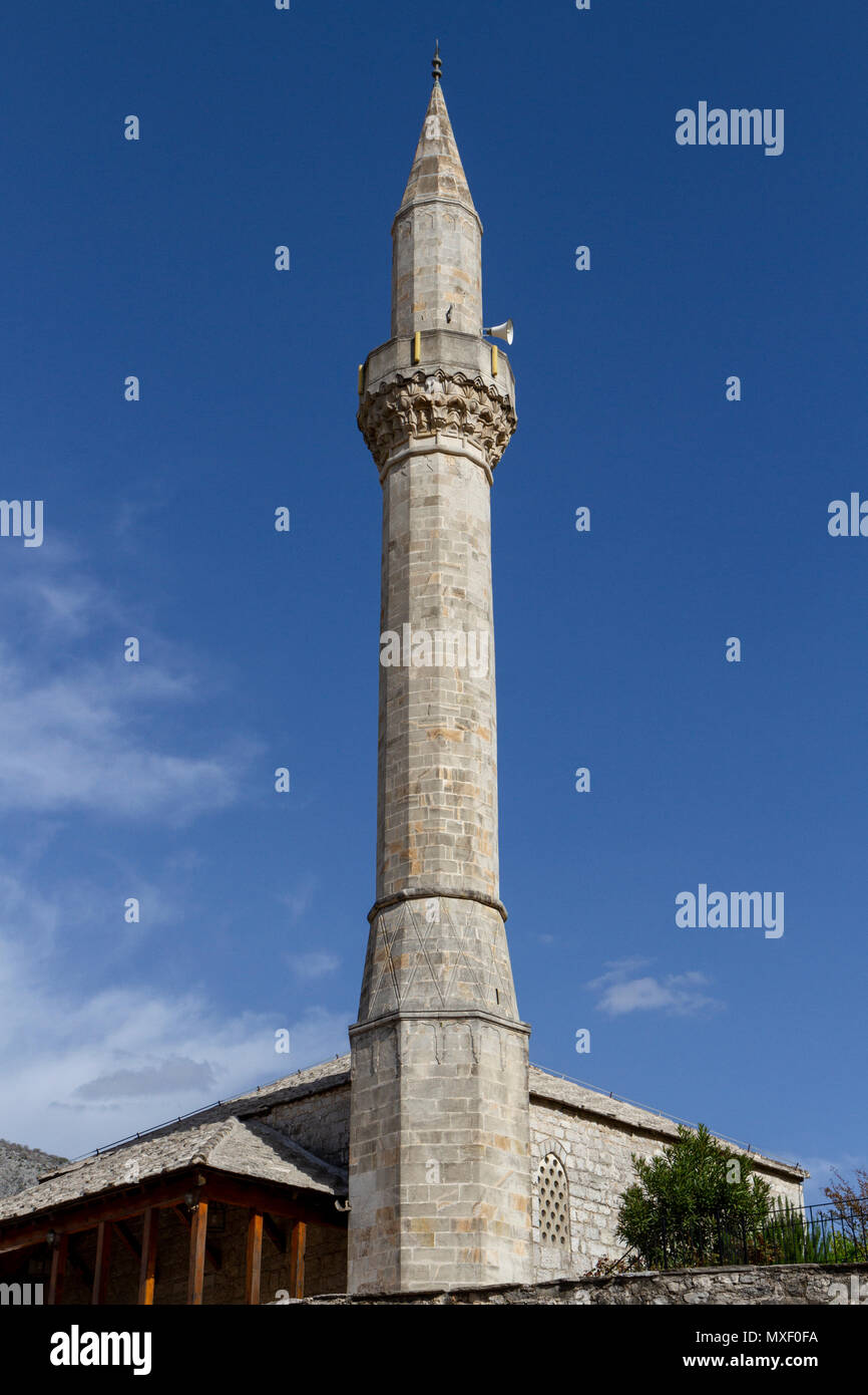 The Nezir Agina mosque (Nezir-agina džamija) in Mostar, the Federation ...