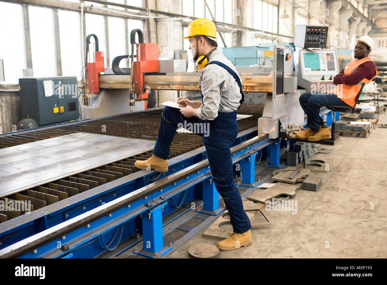 Carrying out Inspection at Production Department Stock Photo - Alamy