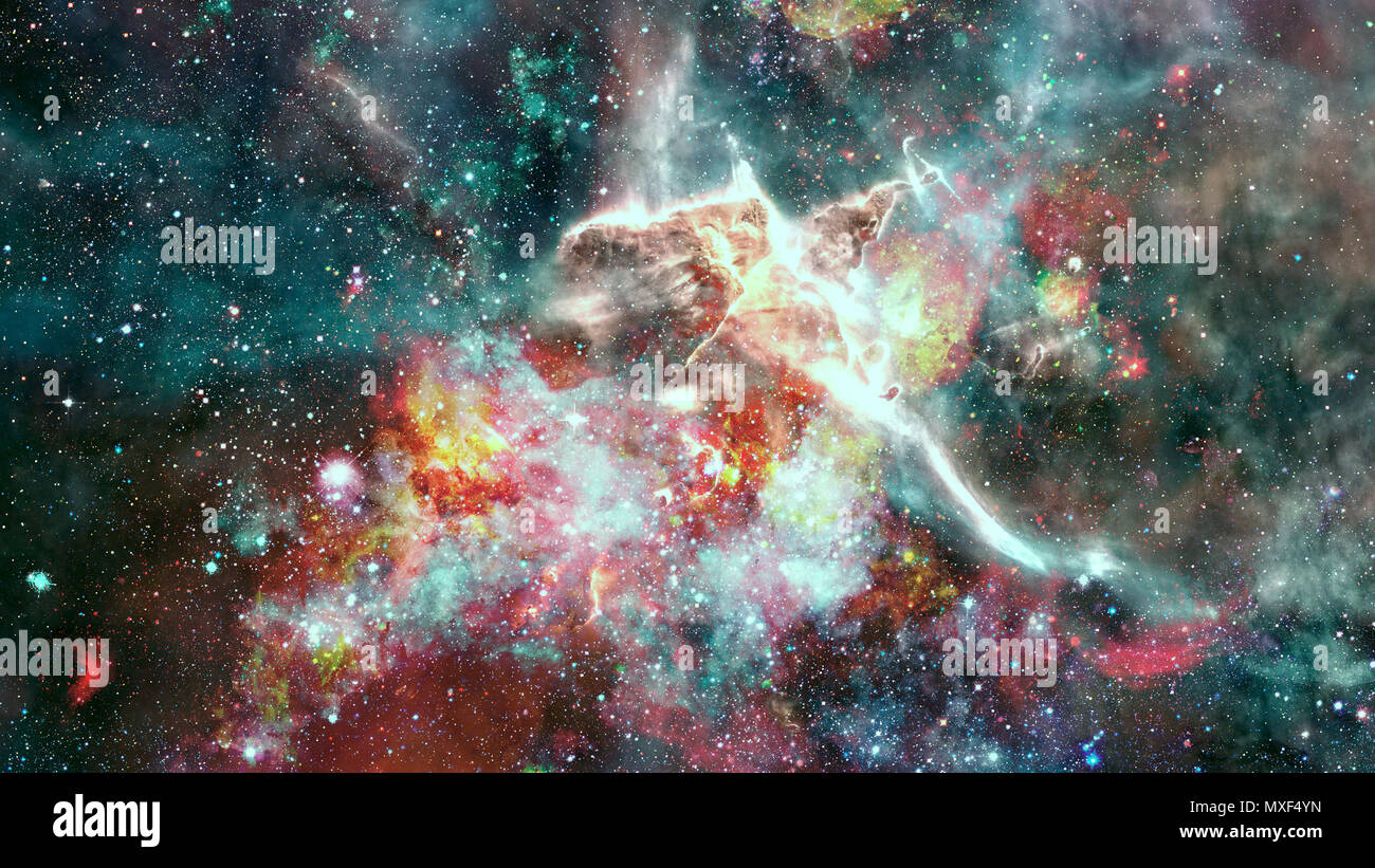 The Explosion Supernova Bright Star Nebula Distant Galaxy New Year Fireworks Abstract Image