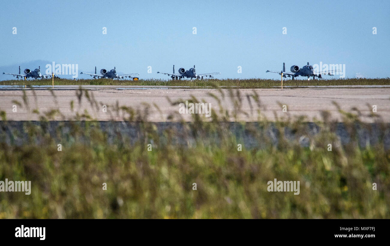 A-10 Thunderbolt II aircraft from Moody Air Force Base, Georgia ...