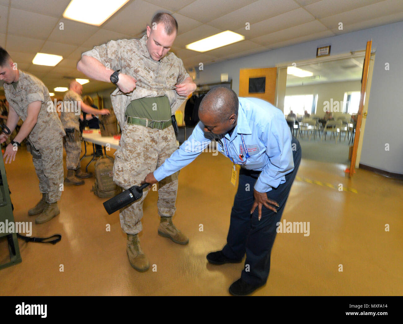U.S. Marine Corps Captain Michael Saam with the 4th Law Enforcement ...