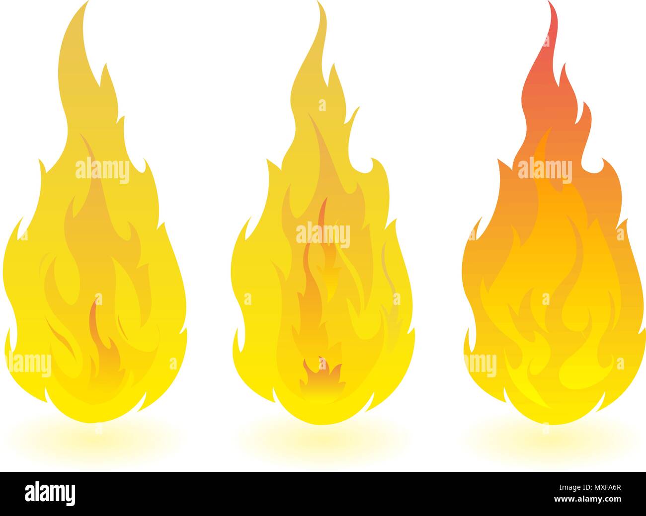Fire icon set. Design element Stock Vector Image & Art - Alamy
