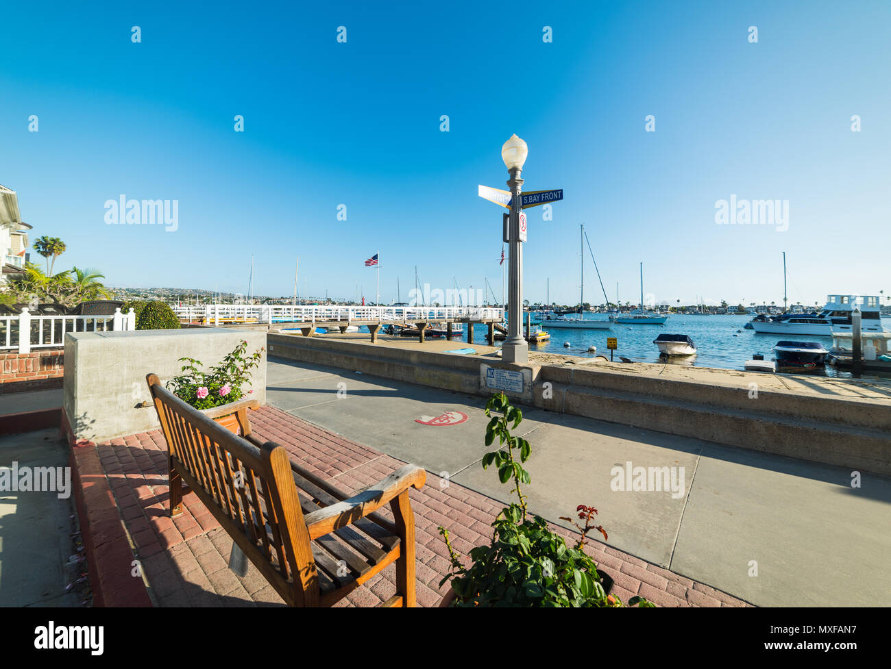 Boats in Balboa island Stock Photo - Alamy
