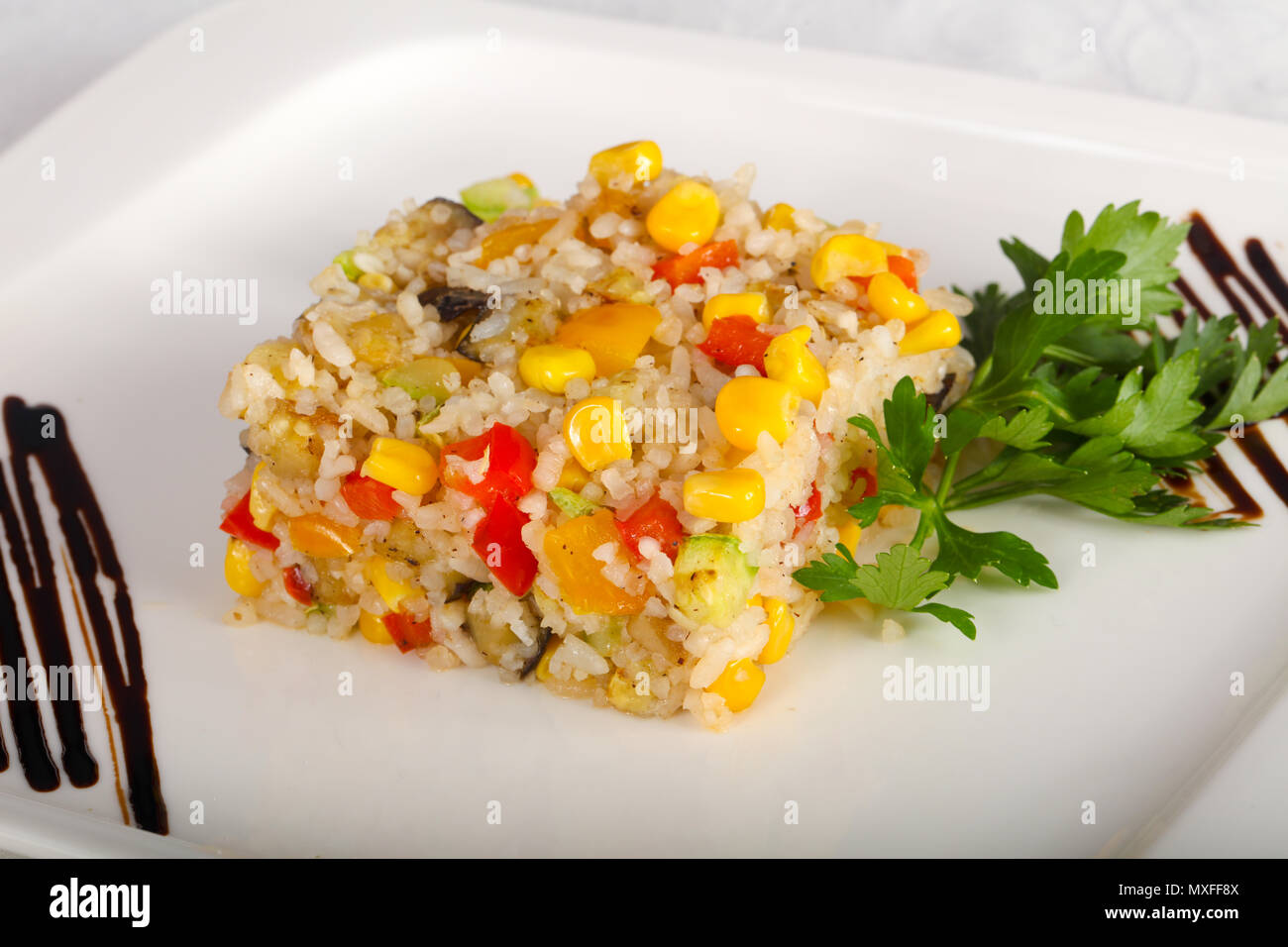 Mexican Rice with vegetables Stock Photo - Alamy