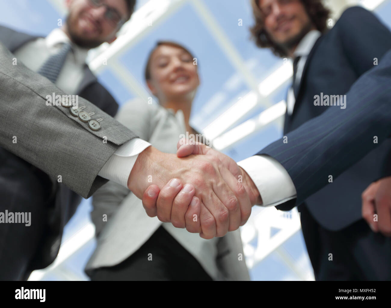 business handshake.the concept of partnership Stock Photo - Alamy