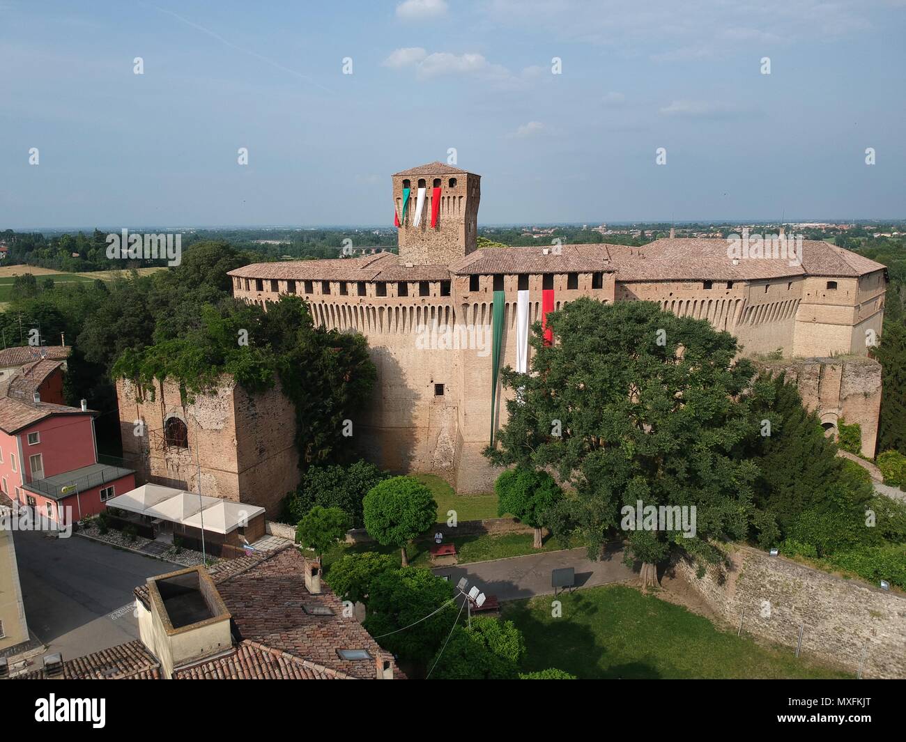 Aerial view of Montechiarugolo castle, Parma, Italy Stock Photo - Alamy