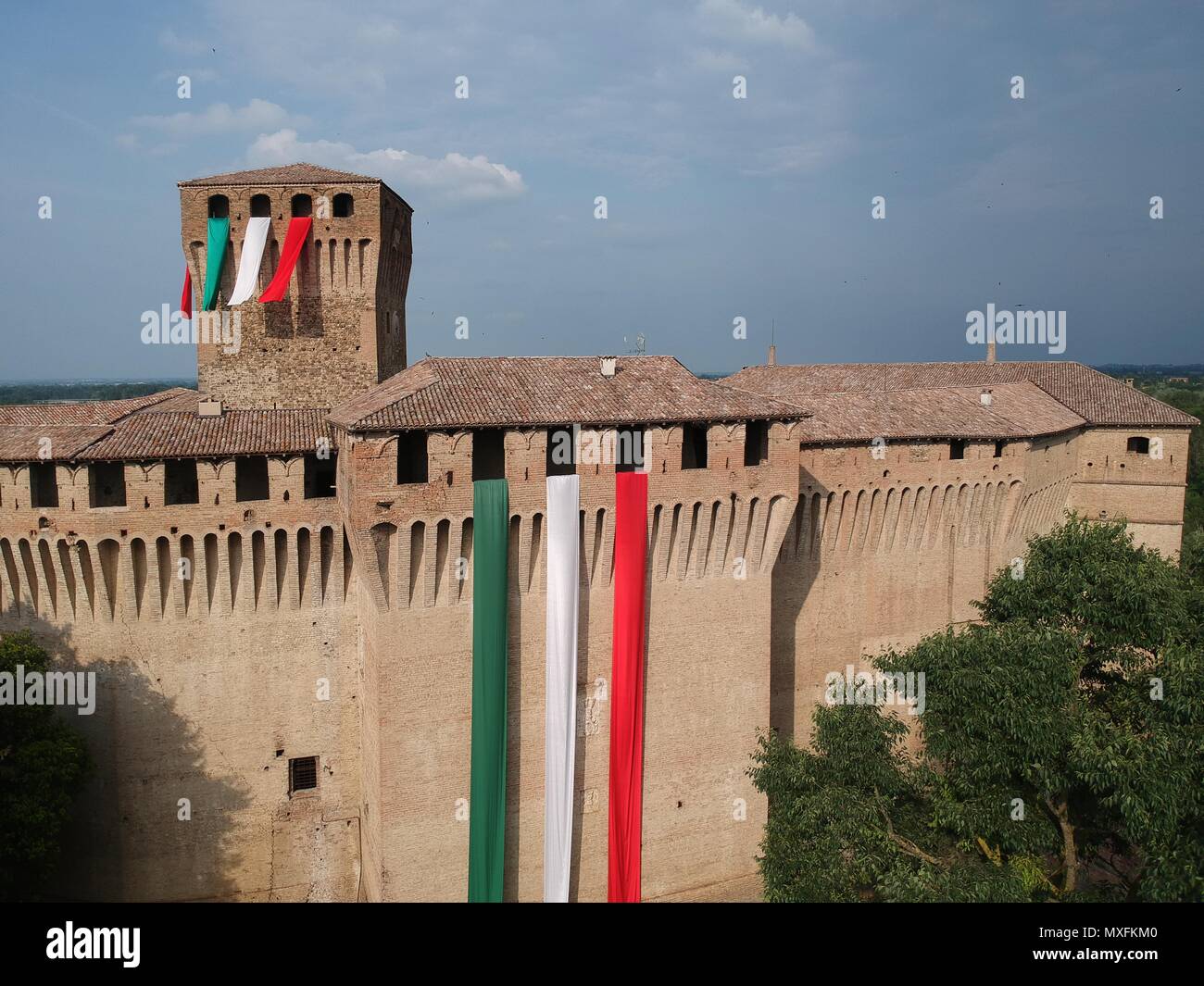 Aerial view of Montechiarugolo castle, Parma, Italy Stock Photo - Alamy