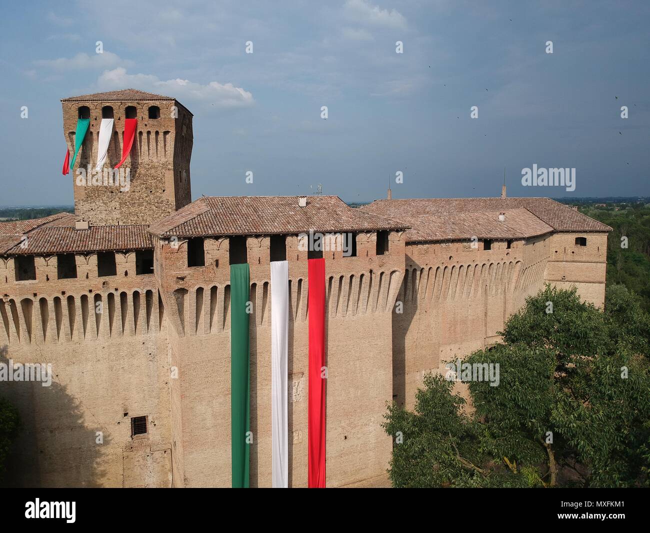 Aerial view of Montechiarugolo castle, Parma, Italy Stock Photo - Alamy