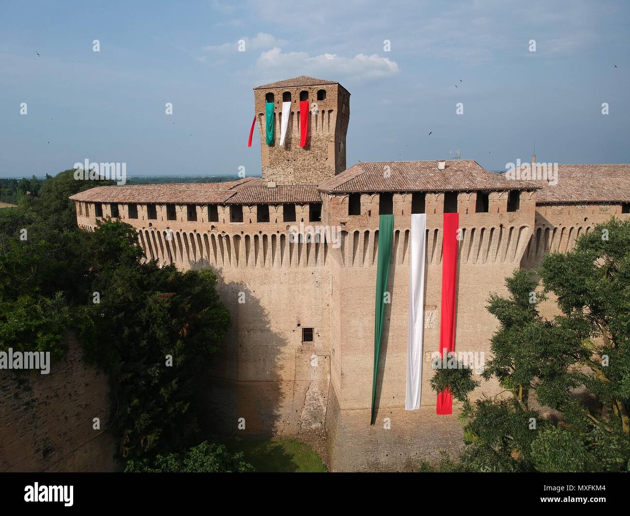 Aerial view of Montechiarugolo castle, Parma, Italy Stock Photo - Alamy