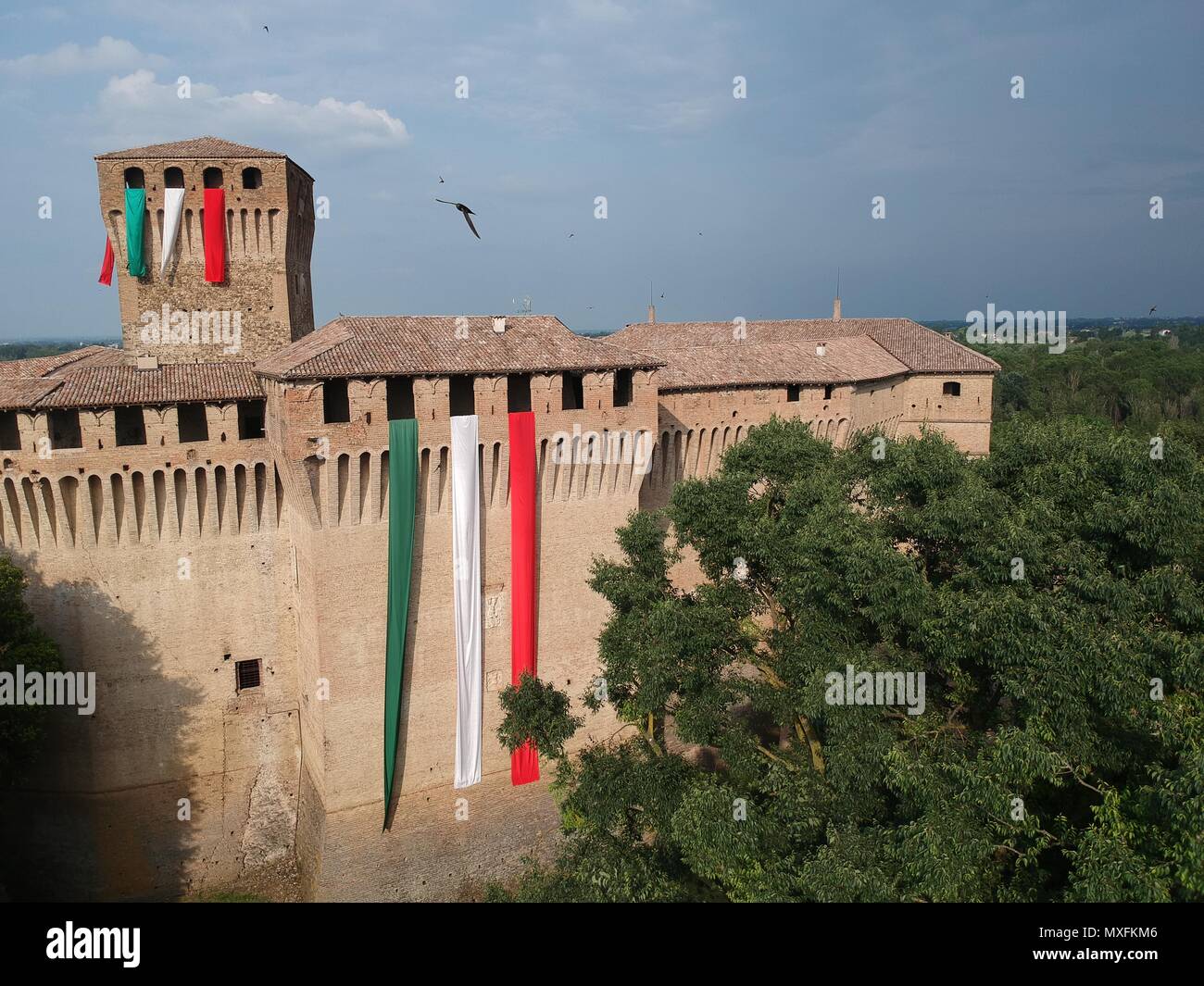 Aerial view of Montechiarugolo castle, Parma, Italy Stock Photo - Alamy