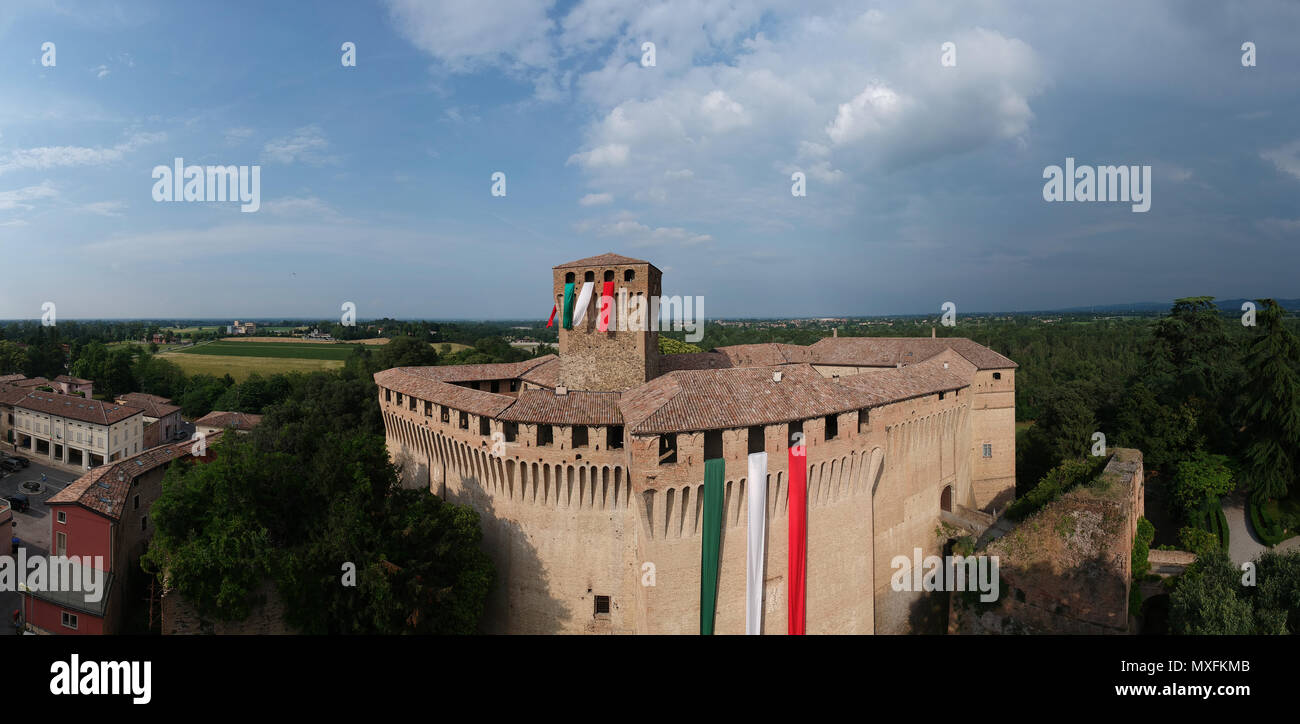 Aerial view of Montechiarugolo castle, Parma, Italy Stock Photo - Alamy