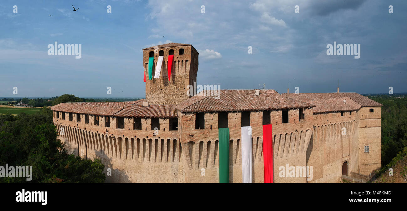 Aerial view of Montechiarugolo castle, Parma, Italy Stock Photo - Alamy