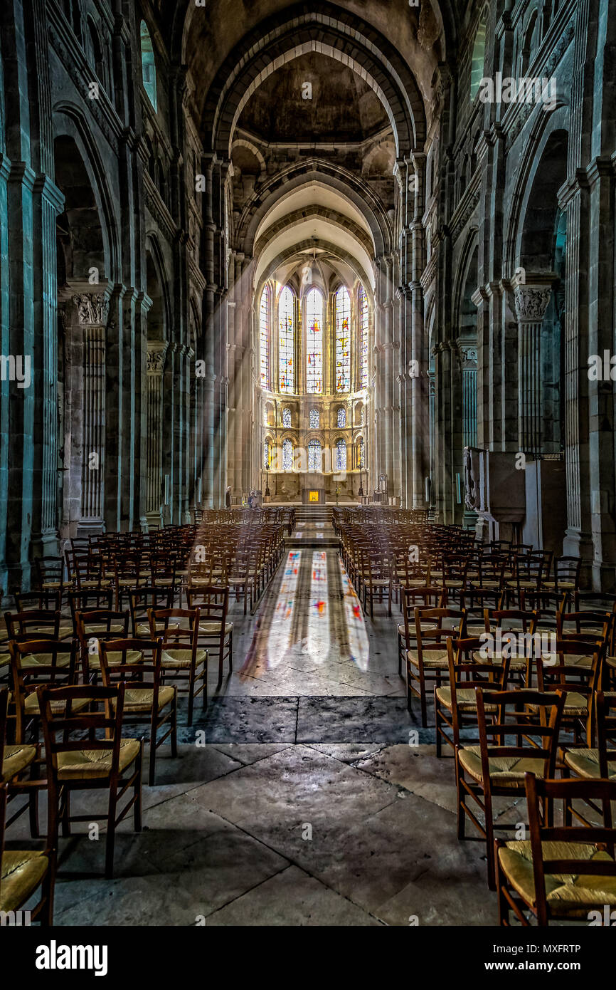 Light streaming through stained glass window hi-res stock photography ...
