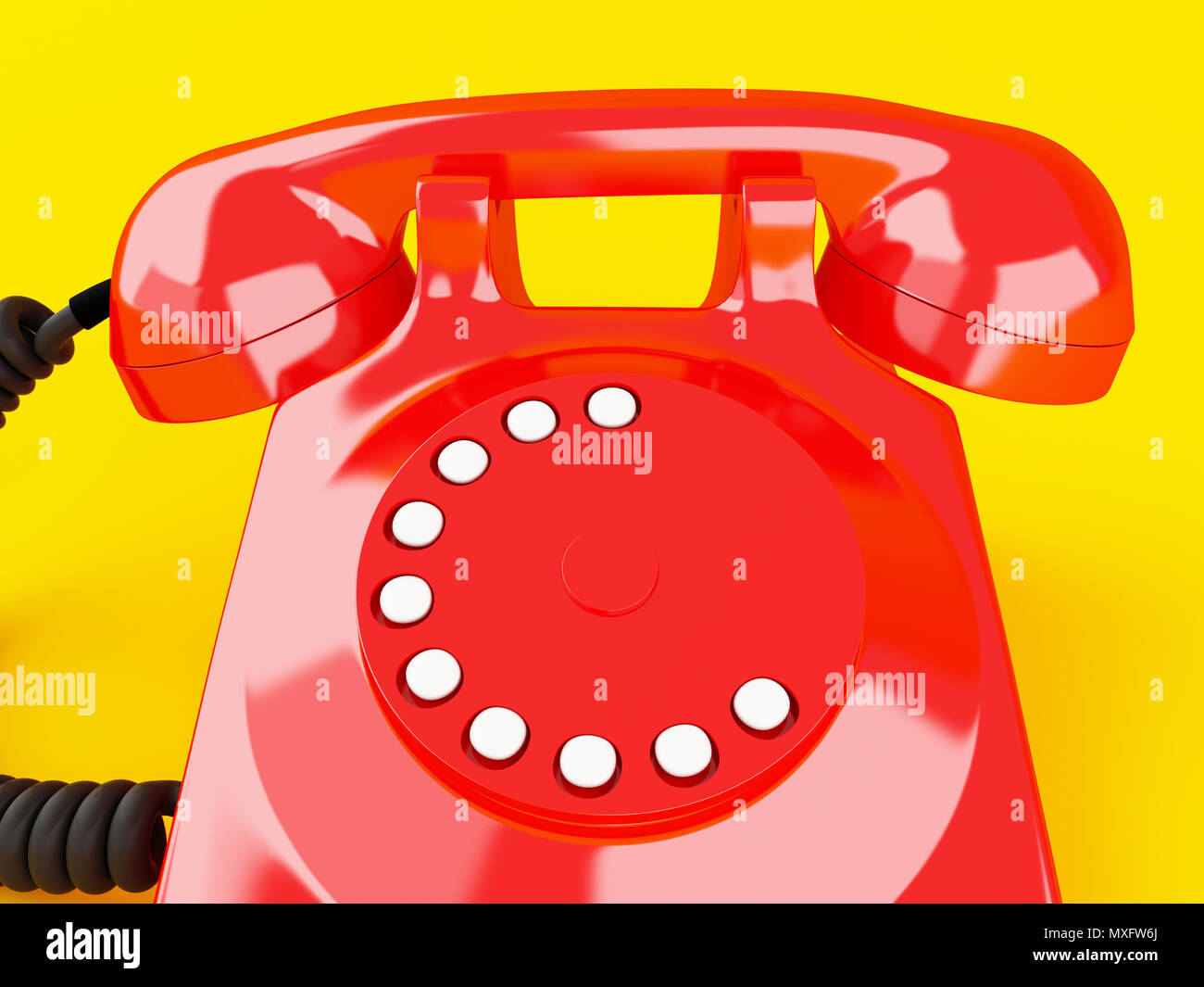 Old fashioned yellow rotary telephone hi-res stock photography and ...