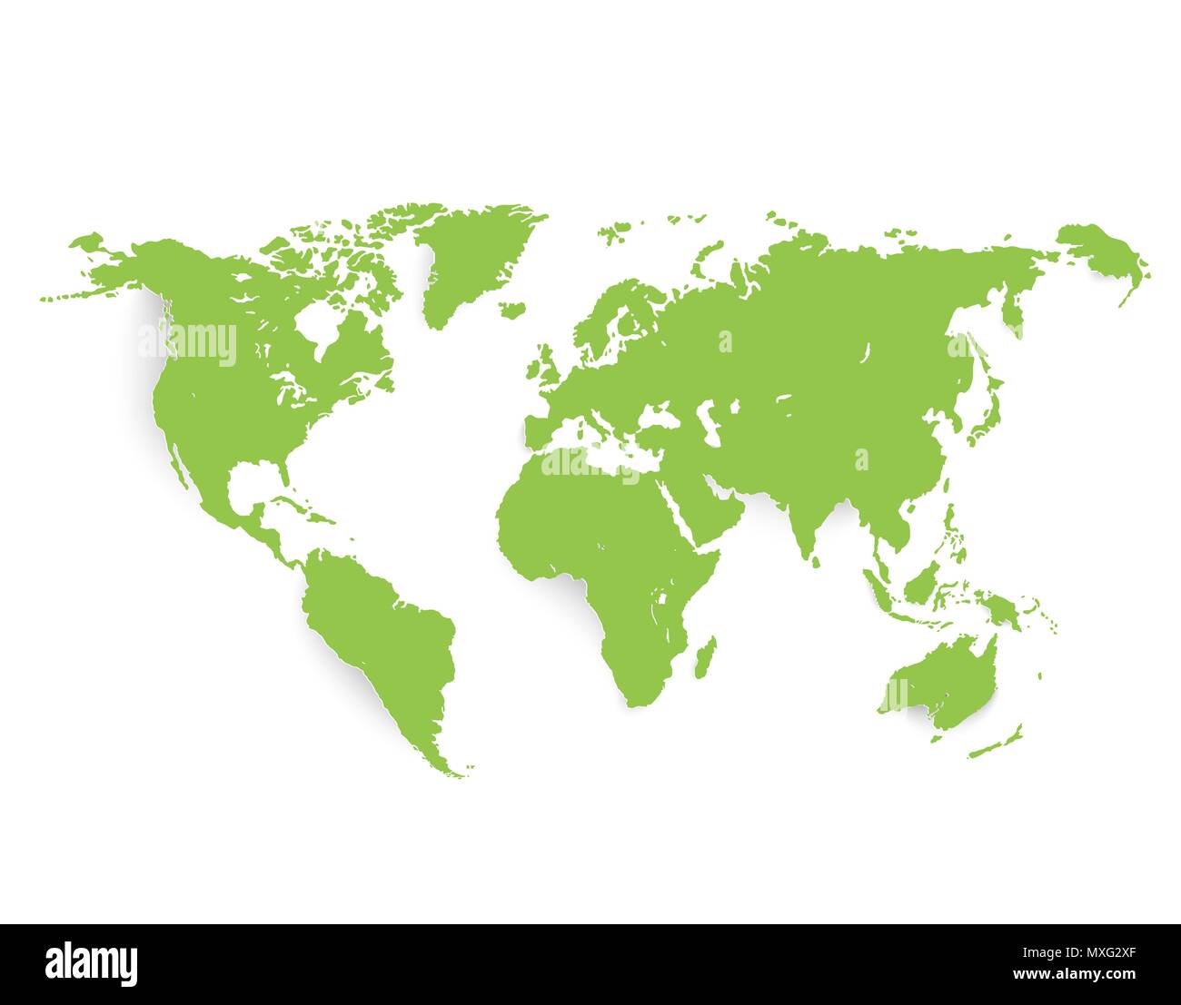 Green world map hi-res stock photography and images - Alamy