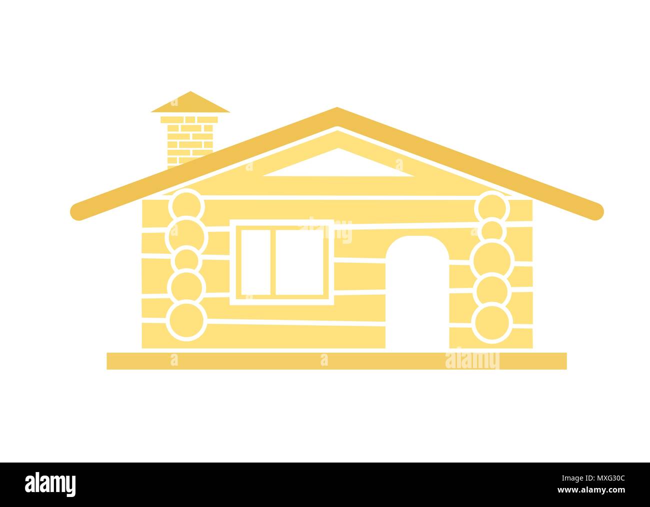 Log house icon hi-res stock photography and images - Alamy