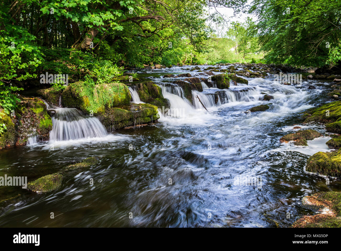 Lake District River Walk with Waterfalls and Bridges Stock Photo - Alamy