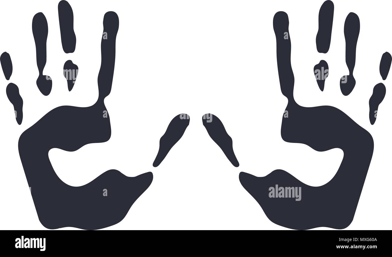 Handprints Stock Vector Images - Alamy