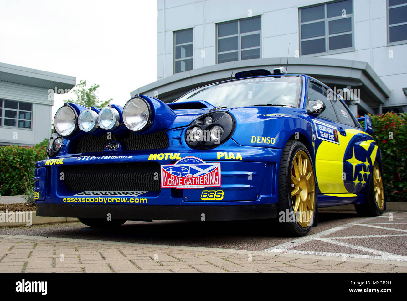 McRae Gathering. Subaru Impreza at Prodrive motorsport facility in ...