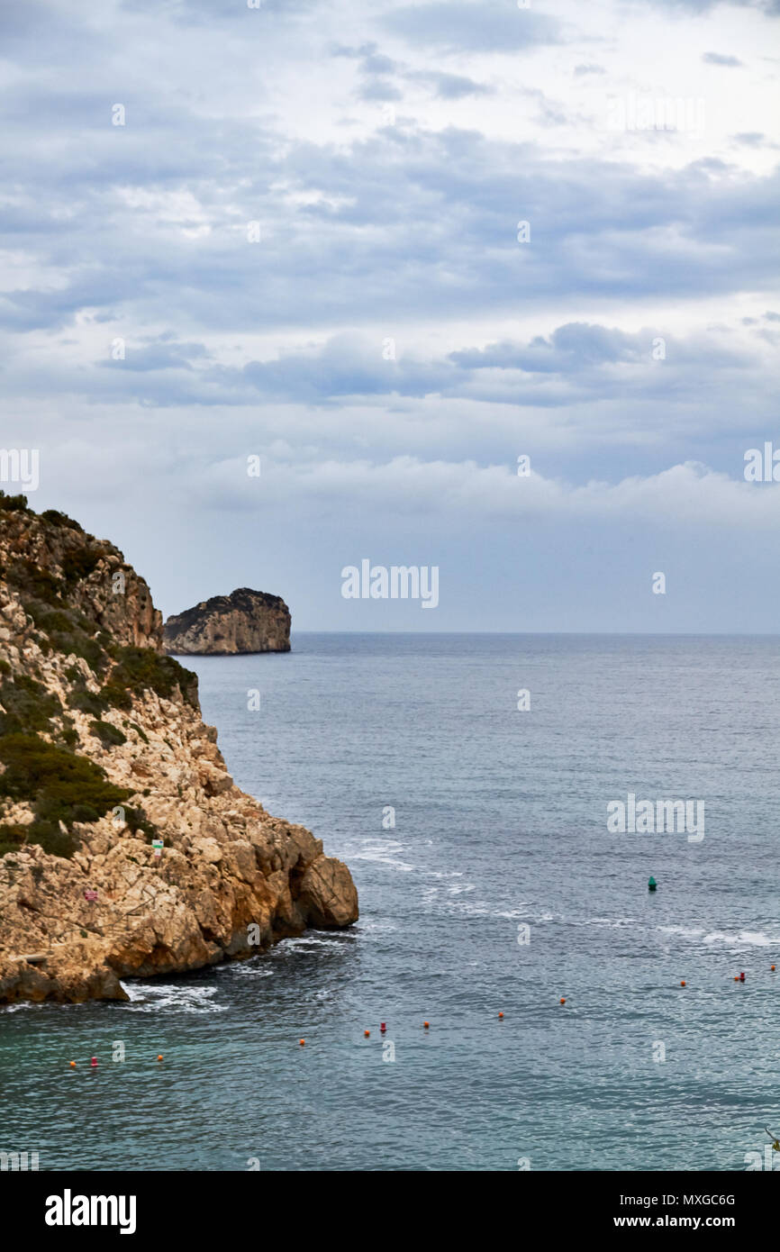 Little beach Cala Granadella, Cala Javea city, Spain Stock Photo - Alamy
