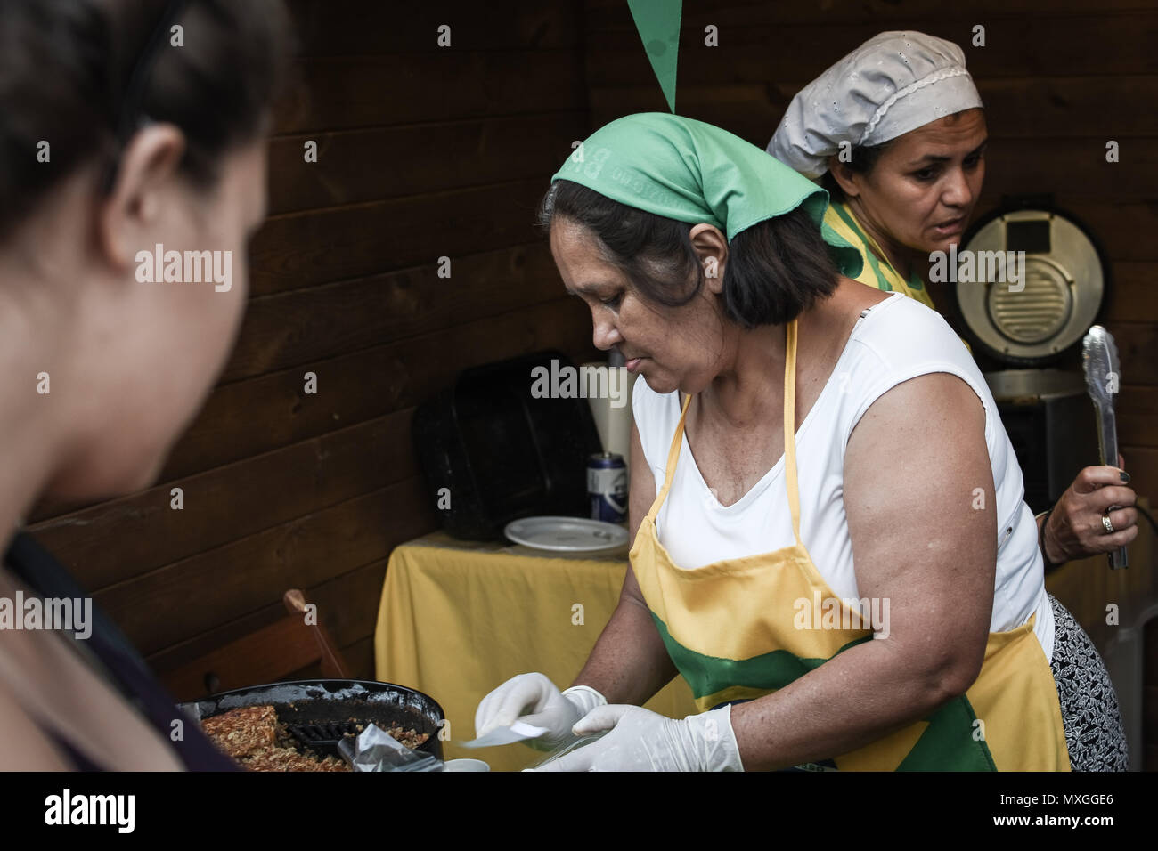 Brazilian female chefs seen cooking traditional Brazilian food at the ...
