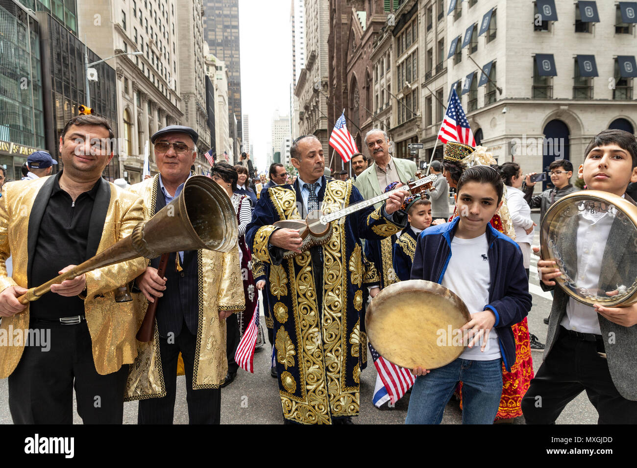New York, USA - June 3, 2018: Orthodox Bukharian Jews immigrated from ...
