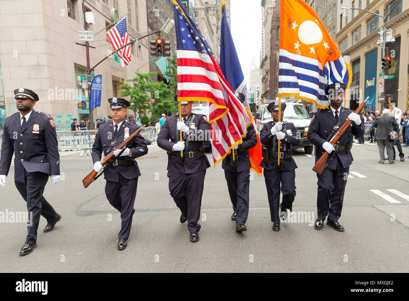 New York, USA - June 3, 2018: NYPD Correction Department Honor Guards ...