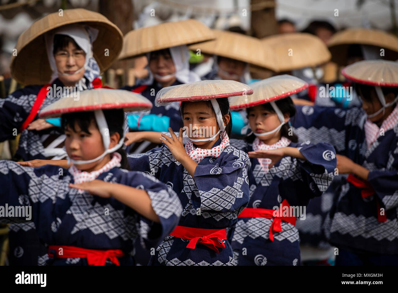 JUNE 3, 2018 - Women and girls perform a traditional dance during Yuki ...