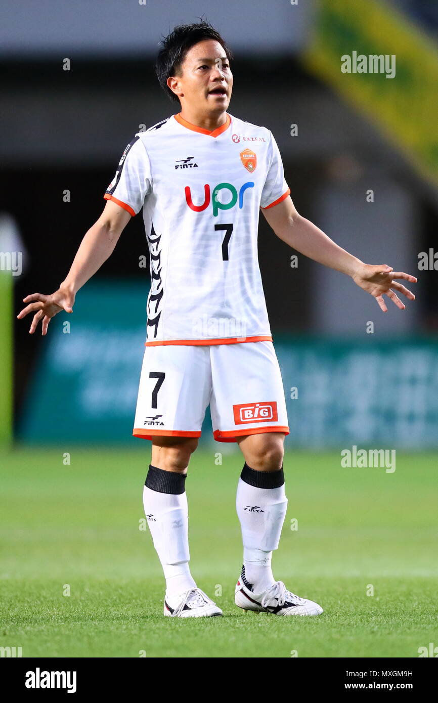 Chiba, Japan. 2nd June, 2018. Junya Osaki (Renofa) Football/Soccer : 2018 J2 League match ...
