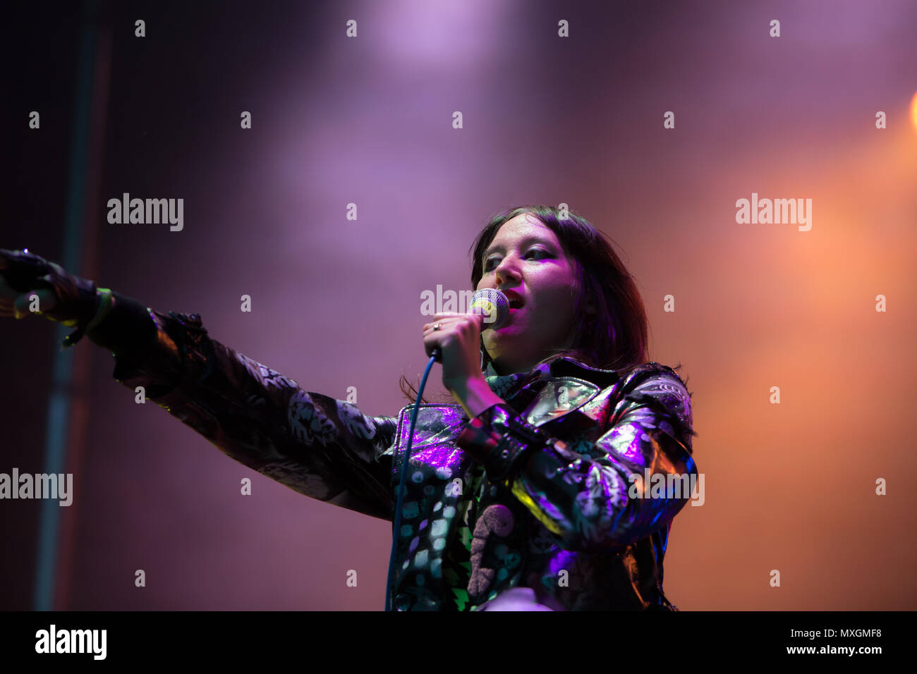 Toronto, Canada. 03rd June 2018. Yeah Yeah Yeahs lead singer Karen O ...