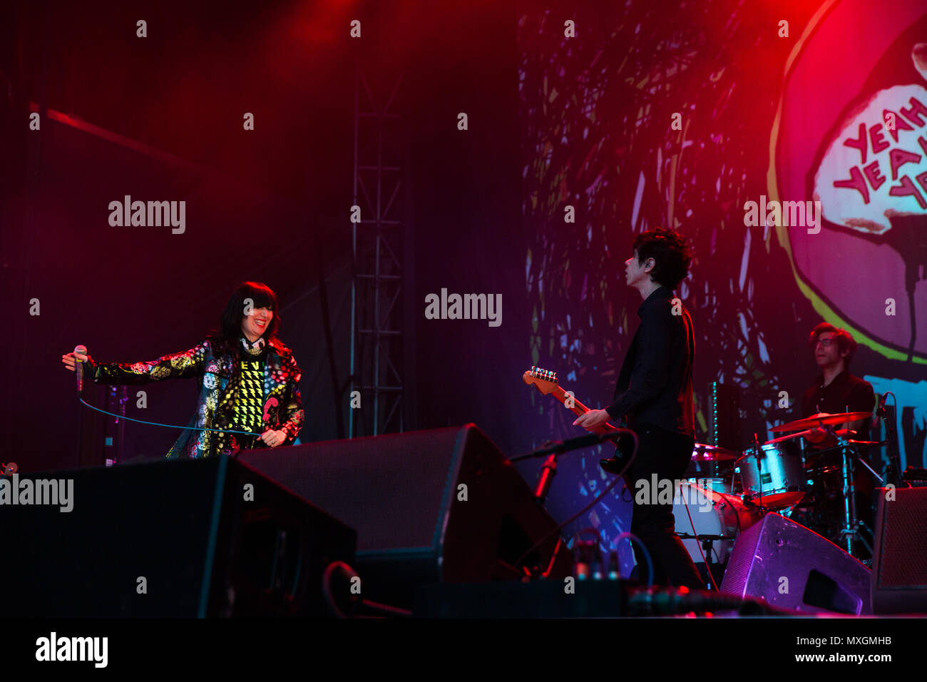 Toronto, Canada. 03rd June 2018. Yeah Yeah Yeahs lead singer Karen O ...