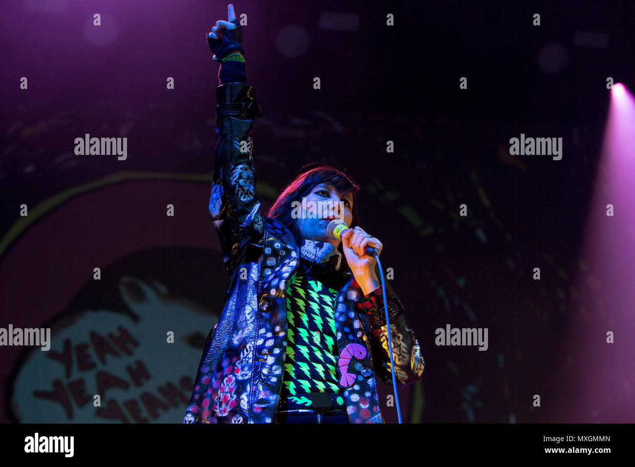 Toronto, Canada. 03rd June 2018. Yeah Yeah Yeahs lead singer Karen O ...