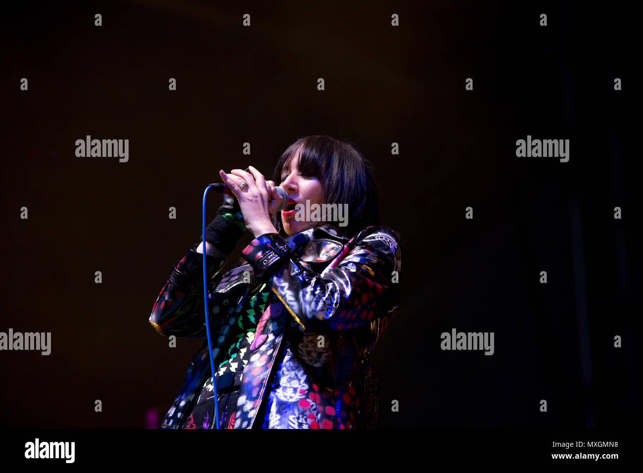Toronto, Canada. 03rd June 2018. Yeah Yeah Yeahs lead singer Karen O ...