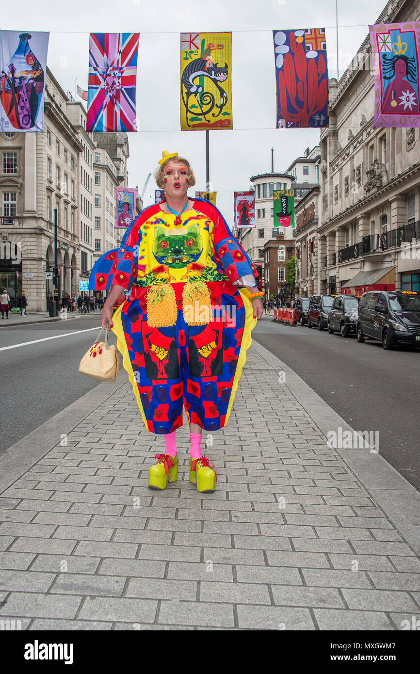 London, UK. 4th June, 2018. Royal Academician Grayson Perry with his ...