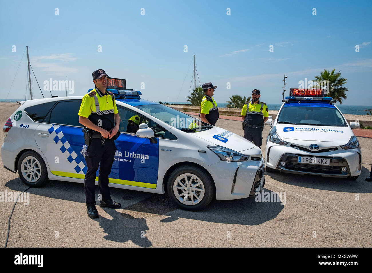 Barcelona, Catalonia, Spain. 4th June, 2018. New vehicles of the urban ...