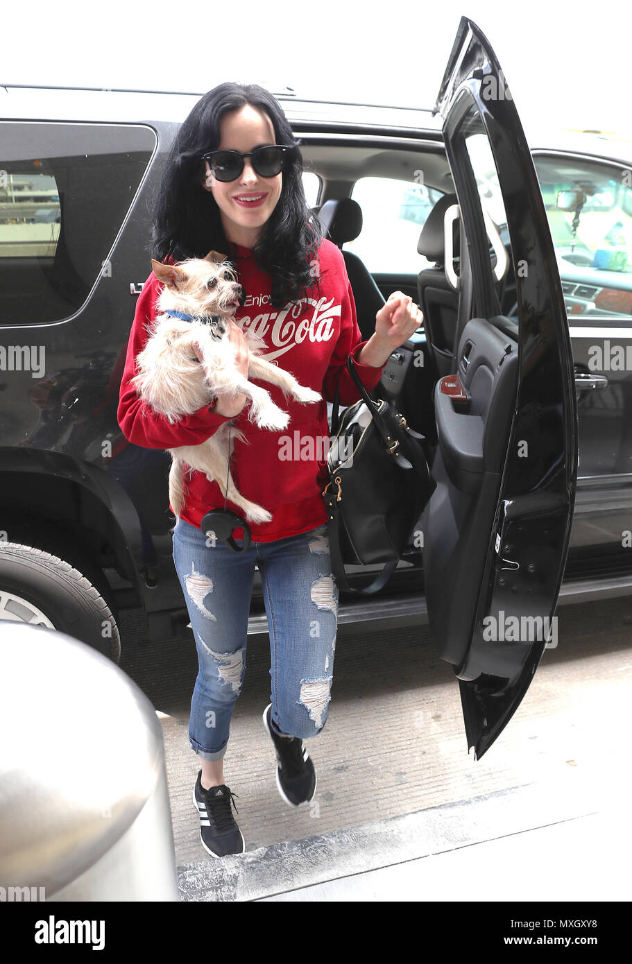 Los Angeles, Ca, USA. 04th June, 2018. Krysten Ritter with her dog ...