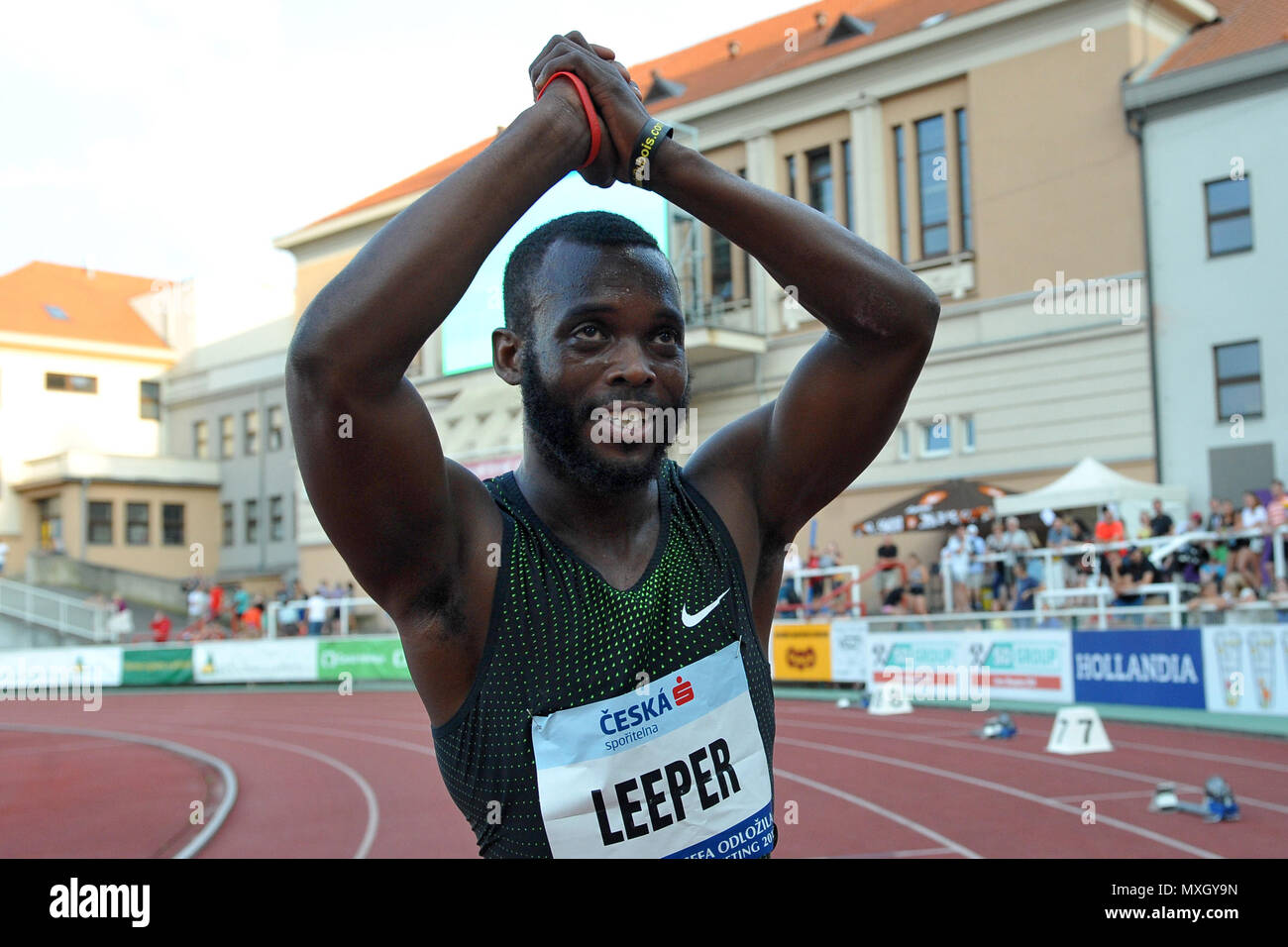 Prague, Czech Republic. 4th June, 2018. Blake Leeper of USA wins the ...