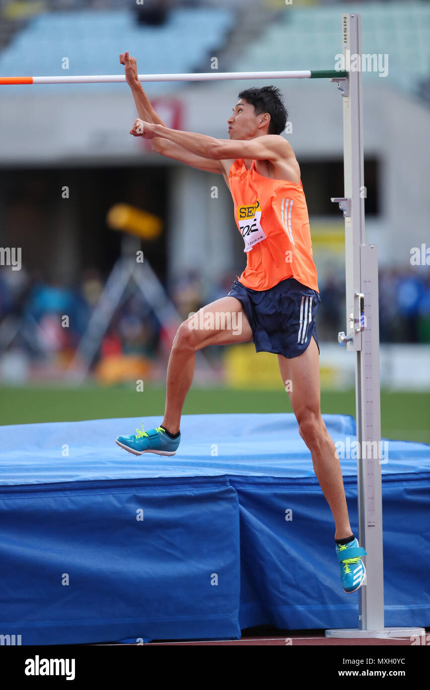 Osaka Men's High Jump Final at Yanmar Stadium Nagai, Osaka, Japan. 20th ...