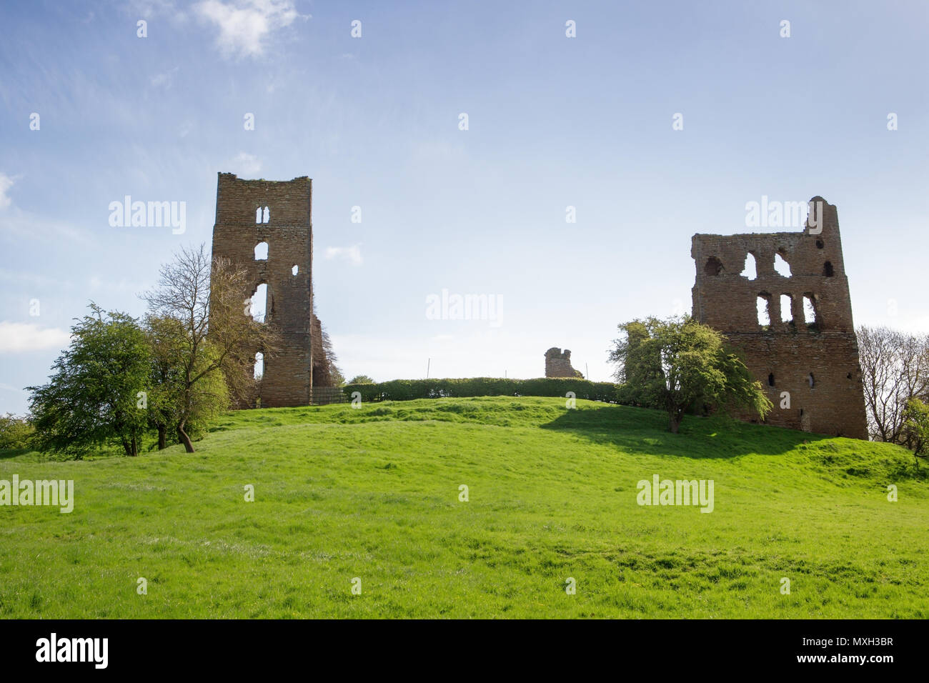 Landscape shot Sheriff Hutton Castle, in the village of Sheriff Hutton ...