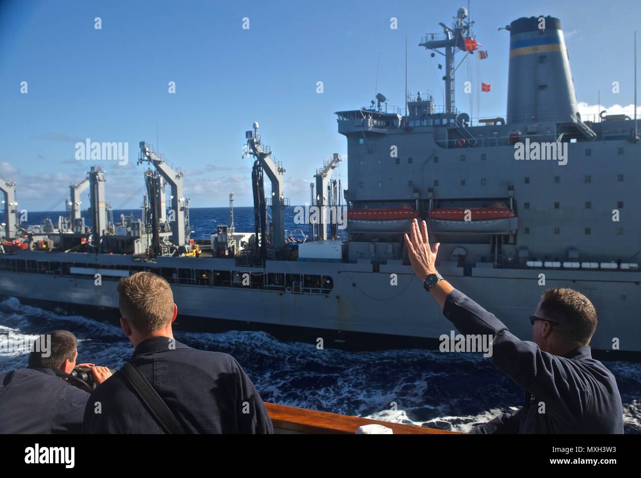 PACIFIC OCEAN (Nov. 2, 2016) Cmdr. Garrett Miller, commanding officer ...